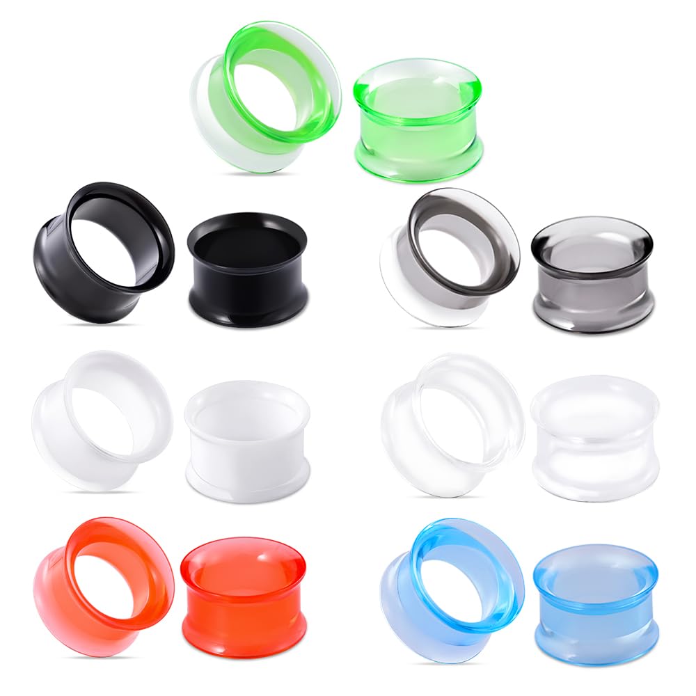 Snapklik.com : Acrylic Ear Gauges Color Ear Tunnels Stretching Kit ...