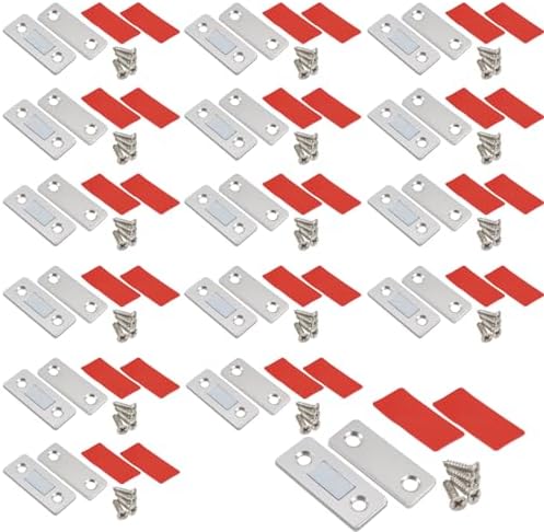 MIN CI 16 Stück Türmagnet Magnet Selbstklebend, Flache Magnete Silbrig ...