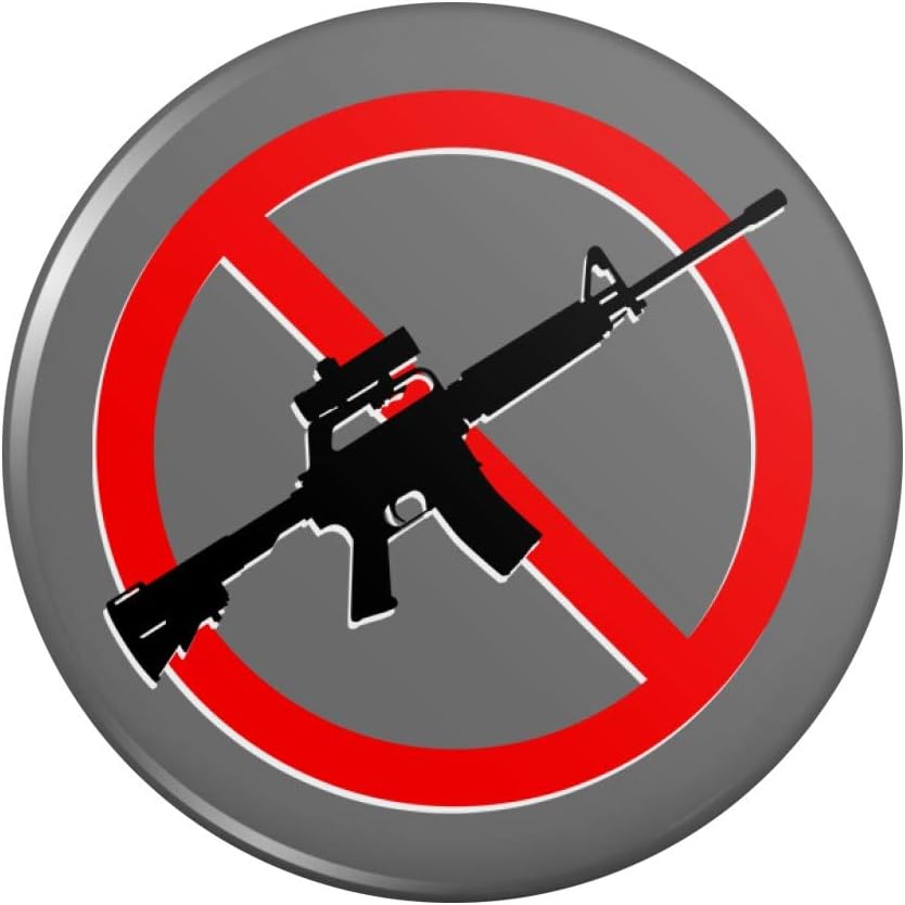 Amazon.com: No Assault Rifles Pinback Button Pin : Clothing, Shoes ...
