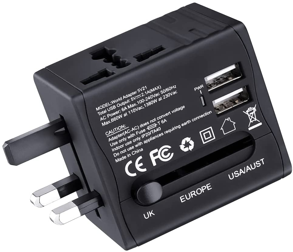 Buy Universal Travel Adapter with Multiple Power Socket Plugs for UK US ...