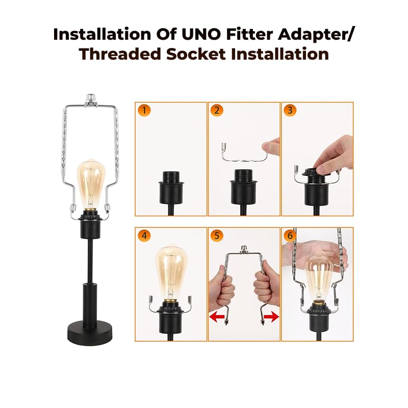 Snapklik.com : 8 9 10 11 12 Inch Lamp Shade Harp Holder, Adjustable ...