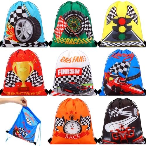 Amazon.com: Hbavfihnbg 12 Pieces Checkered Racing Drawstring Bags Race ...
