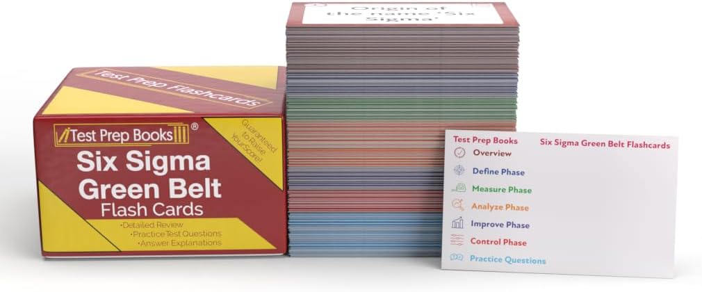 Amazon.com: Six Sigma Green Belt Study Cards: Exam Prep and Practice ...