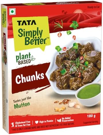Tata Simply Better Plant-Based Chunks, Tastes Just Like Mutton, Ready ...