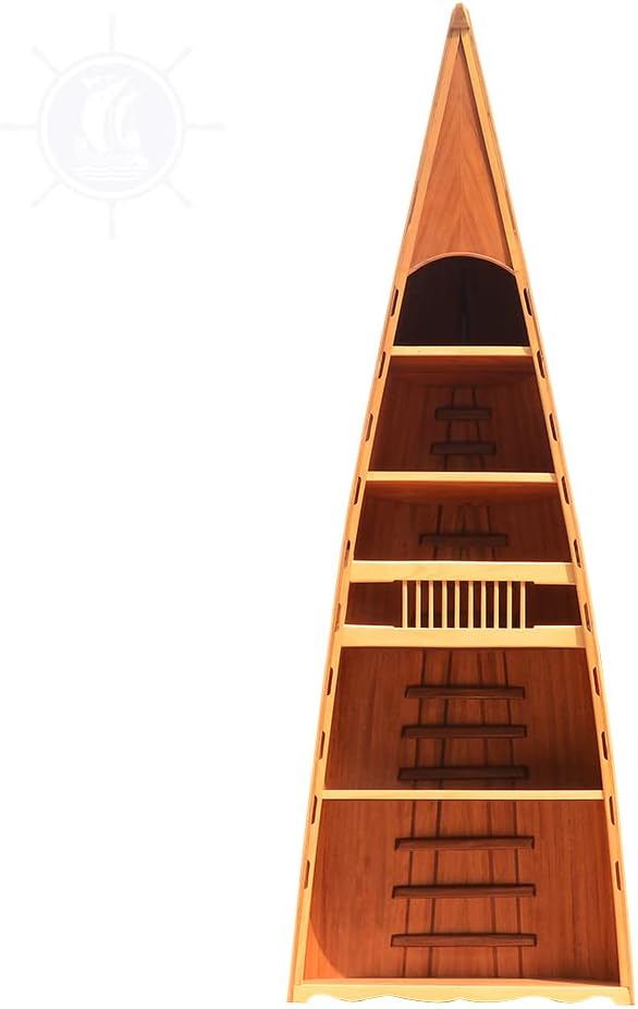Amazon.com: Old Modern Handicrafts Wooden Canoe Book Shelf ...