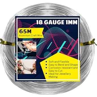 Amazon.com: 213 Feet Aluminum Craft Wire, 18 Gauge 1mm Bendable Metal ...