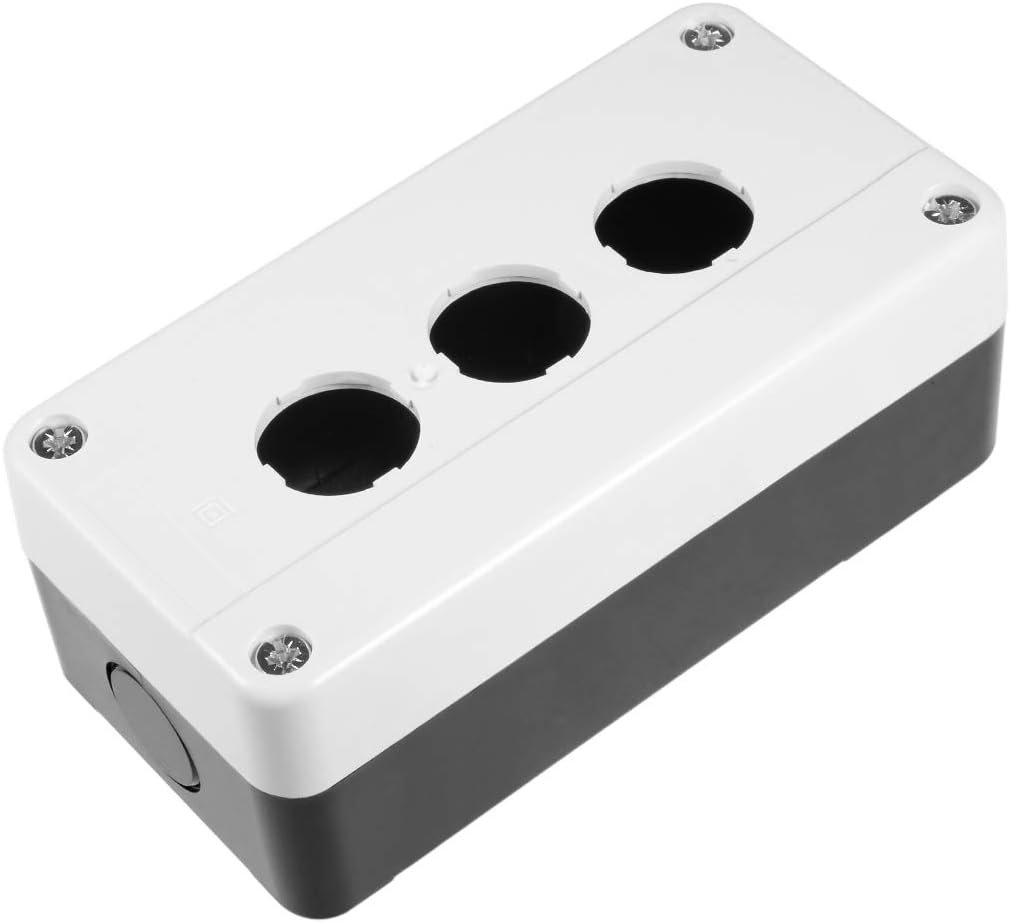 uxcell® Push Button Switch Control Station Box 22mm 3 Button Hole ...