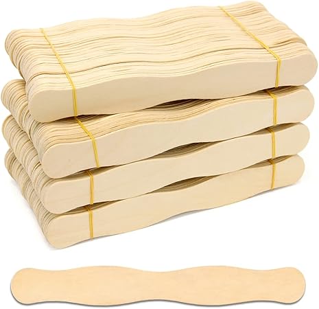 Amazon.com: 200 Sticks, 8 Inch Jumbo Wavy Craft Sticks for Fan Handles ...