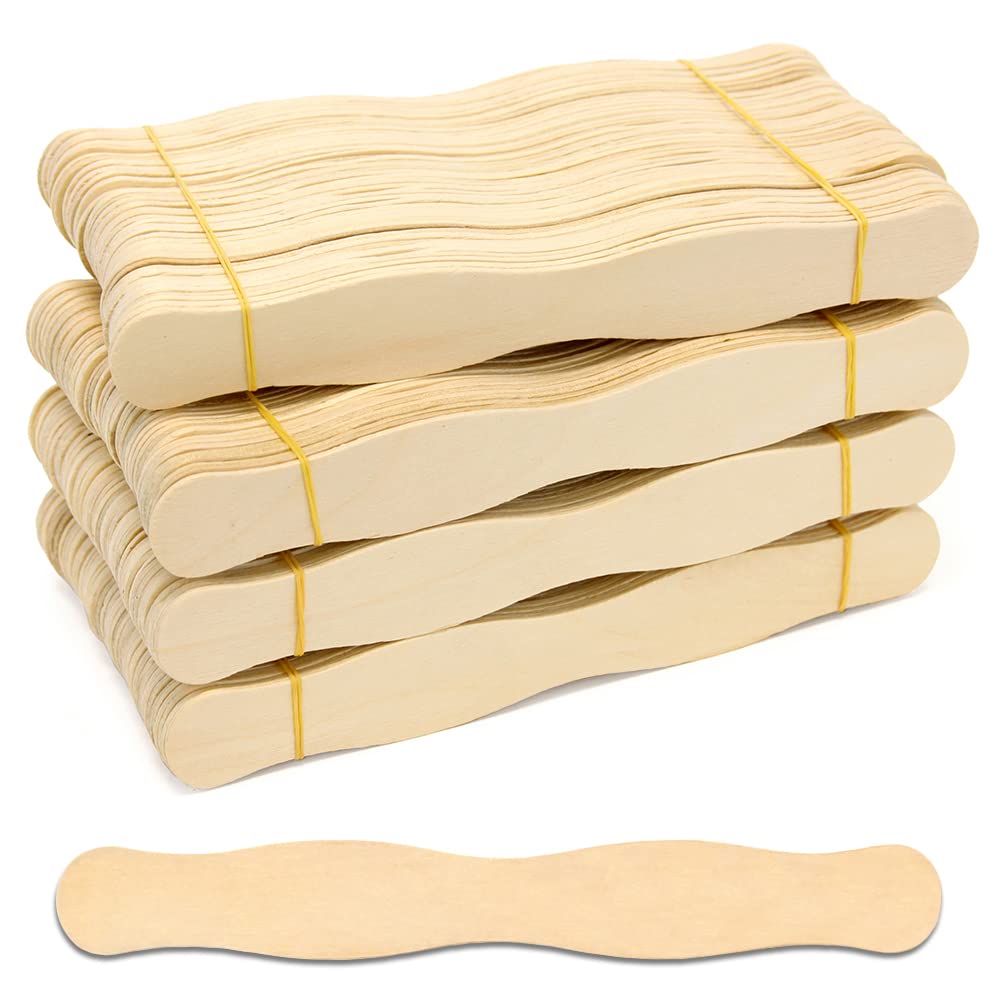 200 Natural Wavy Jumbo Wood Fan Handles Wedding Fan Sticks : Amazon.in ...