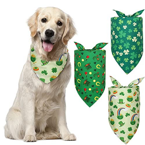 Lot de 3 bandanas pour chien Happy Saint Patrick Day - Trèfle irlandais ...