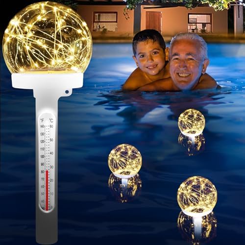 Amazon.com : DeeprBlu Solar Digital Pool Thermometer Floating, Pool ...
