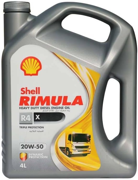 Shell Rimula 20W50 Heavy Duty Diesel Engine Oil R4-X 4 Liter: Buy ...