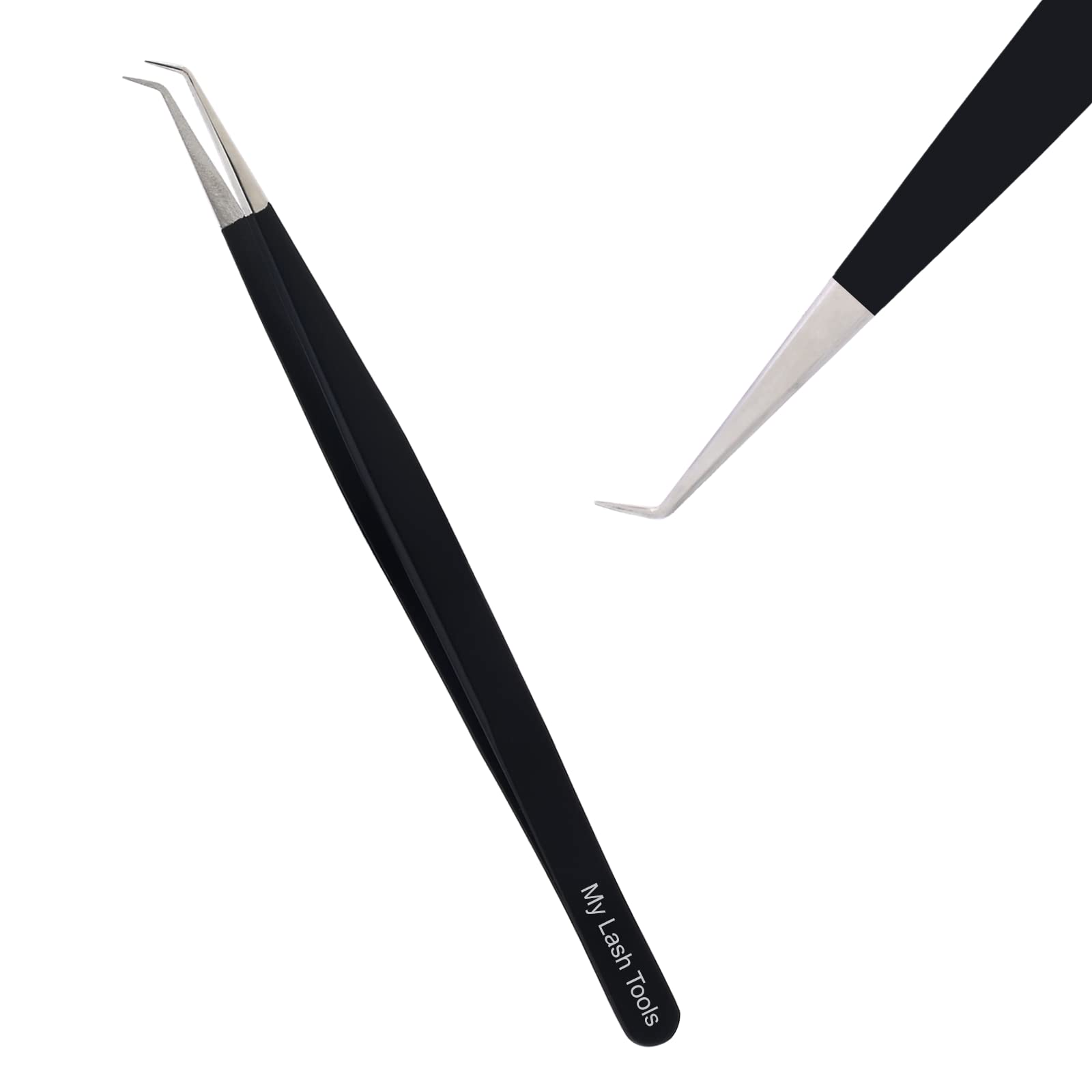 Amazon.com : My Lash Tools Eyelash Extension Curved Degree Tweezers for ...