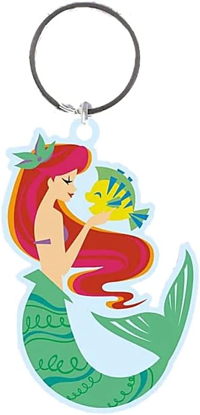 Amazon.com: The Little Mermaid Ariel & Flounder Keychain (One Size ...