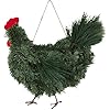 Amazon.com: MEUMITY Rooster Chicken Wreath, Christmas Front Door ...