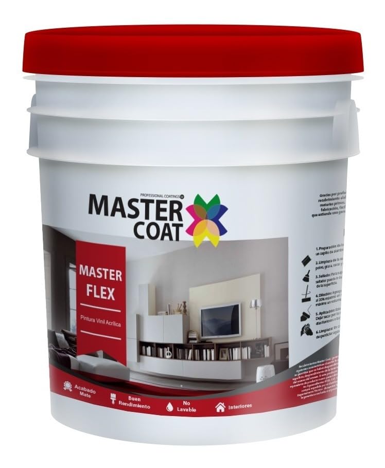Cubeta De Pintura Vinílica Lavable Mastercoat 19 litros Premium Mejor ...