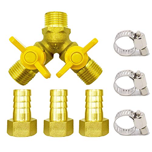 Snapklik.com : Metaland Brass 3 Way Shut-Off Valve