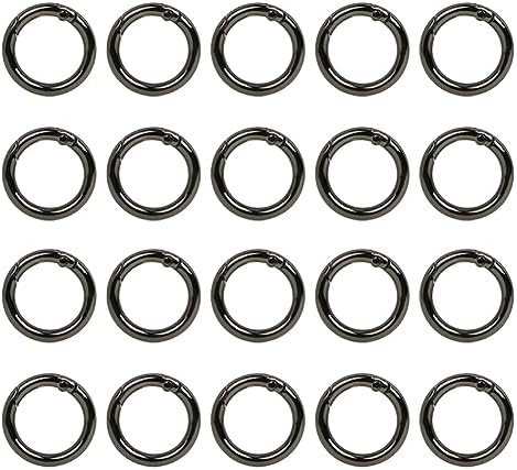 Amazon.com: ccHuDE 20 Pcs Carabiners Rings Alloy Spring O Rings Round ...