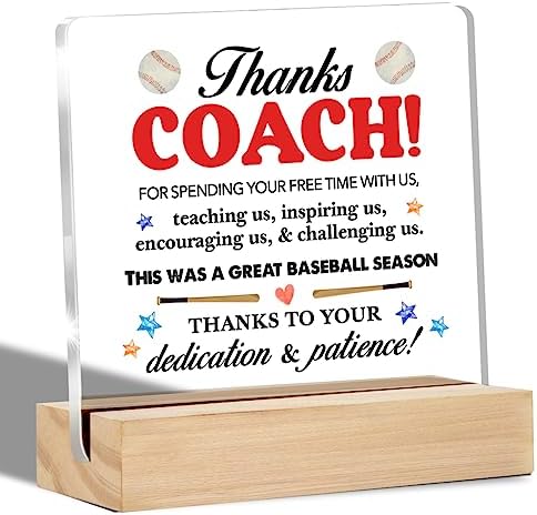 Amazon.com: Acrylic Baseball Coach Gifts for Coach Thank You Gifts ...