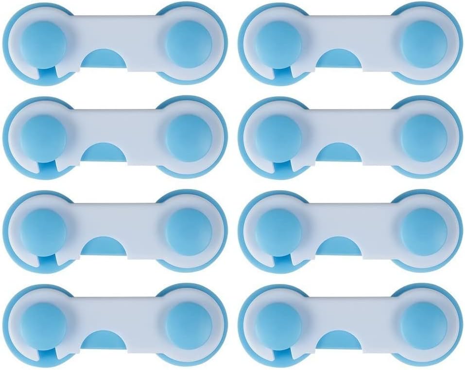 Naughty Guard Baby Cabinet Locks - Secure & Safe Storage Solution (Blue ...