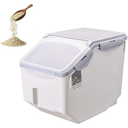 Conteneur De Stockage De Riz 6 Kg, Boîte De Rangement De Riz Gris S ...