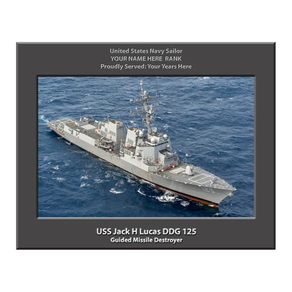 Amazon.com: USS Jack H Lucas DDG-125 Personalized United States Navy ...