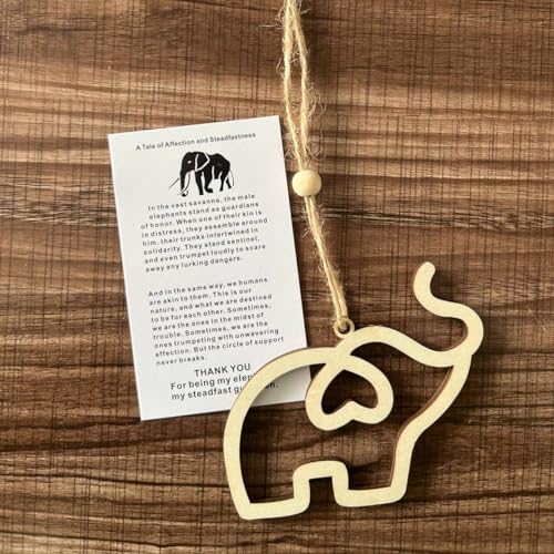 Amazon.com: Friendship Elephant Ornament, Wooden Elephant Christmas ...