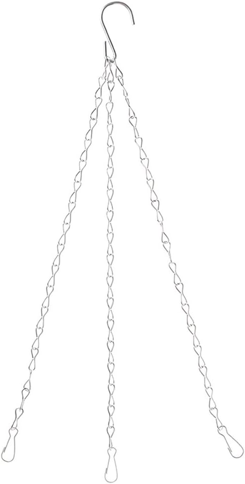 Amazon.com: 3 Point Flower Planter Chain Garden Basket Iron Hanging ...