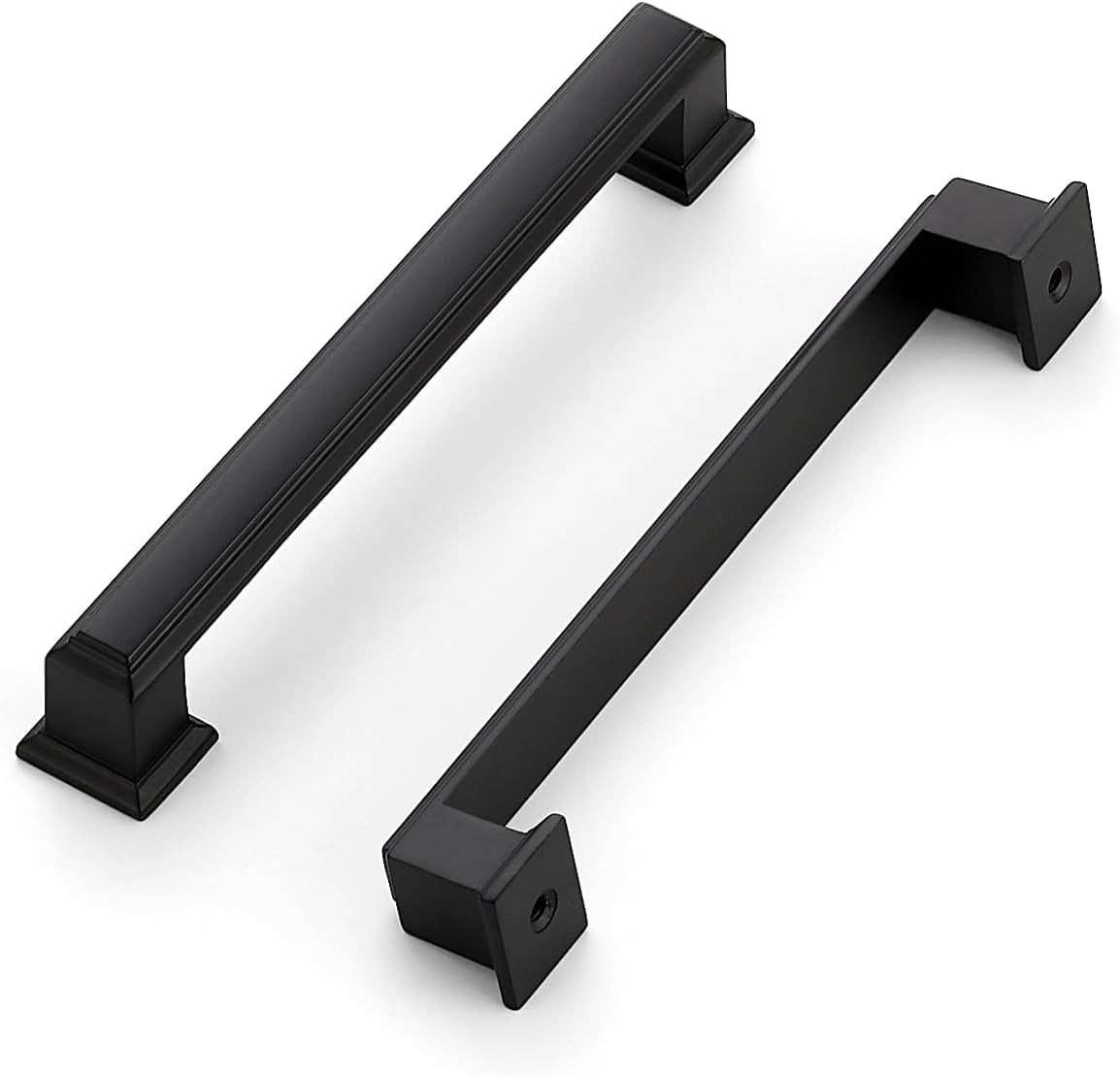 5 Pack Kitchen Cabinet Pulls Square Drawer Pulls 5 Inch Hole Center Cabinet Handles Matte Black ...