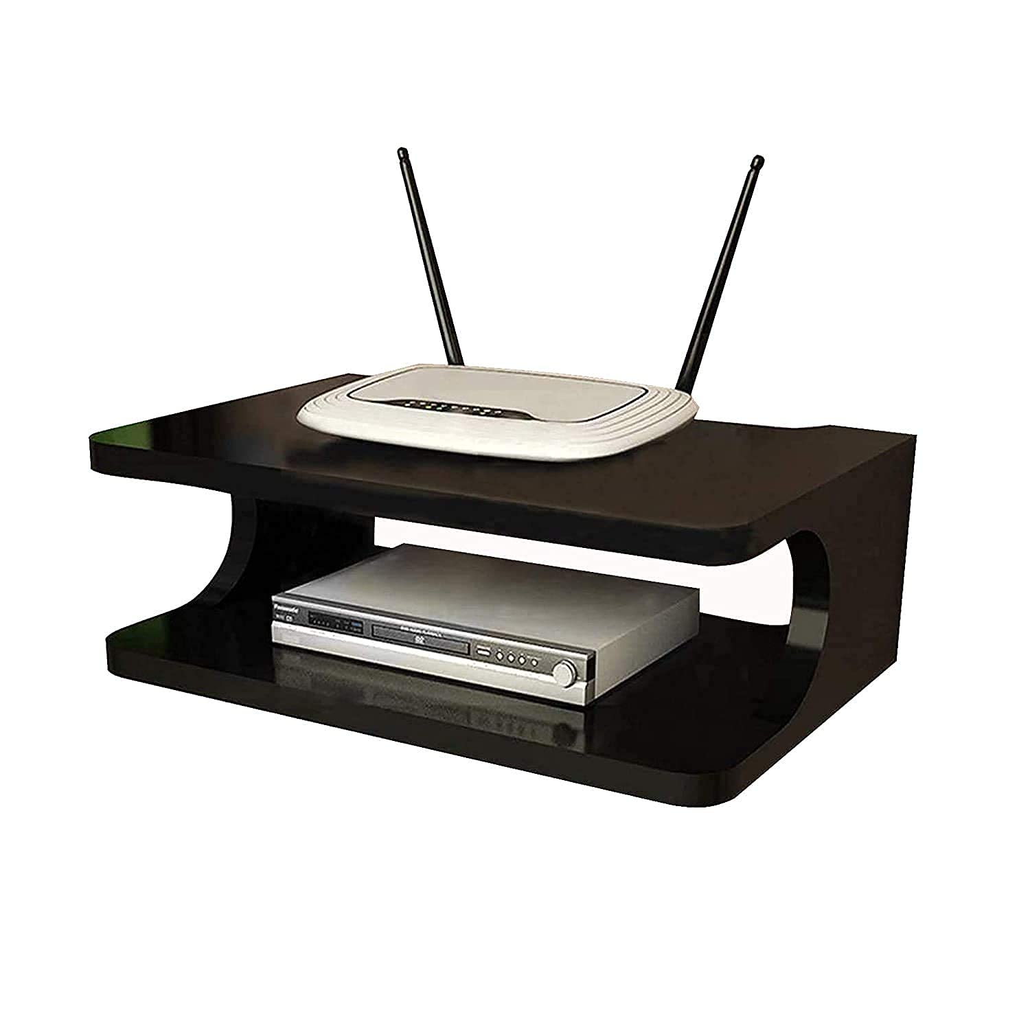 Cirise MDF Wood Wall Mounted Set Top Box, WiFi Router Holder Shelf ...