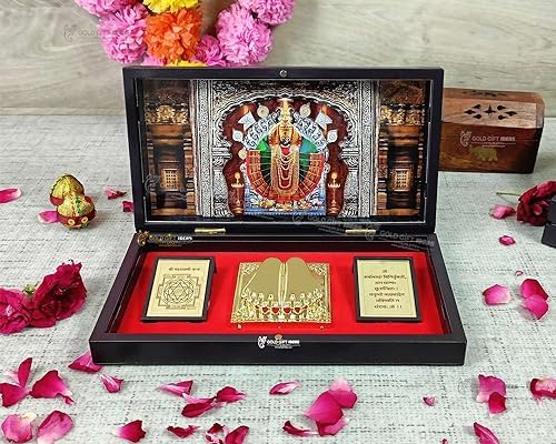 GoldGiftIdeas 24K Gold Plated Kolhapur Mahalaxmi Photo Frame with ...