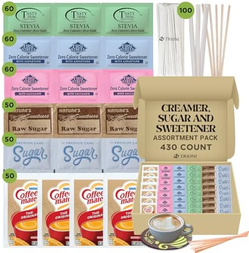 Amazon.com: Sugar Packets (280ct) Bundle with Coffee Creamer Packets ...