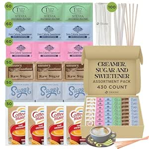 Amazon.com : Coffee Creamer Powder Packets with Sugar Packets Variety ...