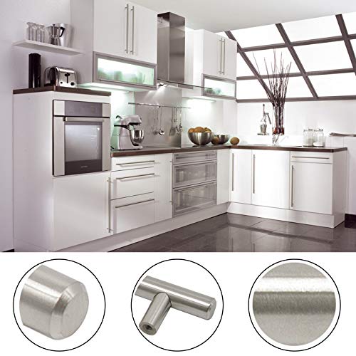 Snapklik.com : Satin Nickel Cabinet Pulls 6-3/10 Hole Centers Brushed Nickel Cabinet Hardware ...