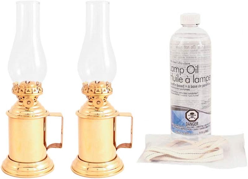 Amazon.com: Vermont Lanterns Brass Mini Small Oil Lamp 5.75" (Antique ...