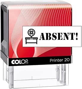 Colop P20 Absent Self Inking Rubber Stamp Teacher No Stamp Pad Needed ...