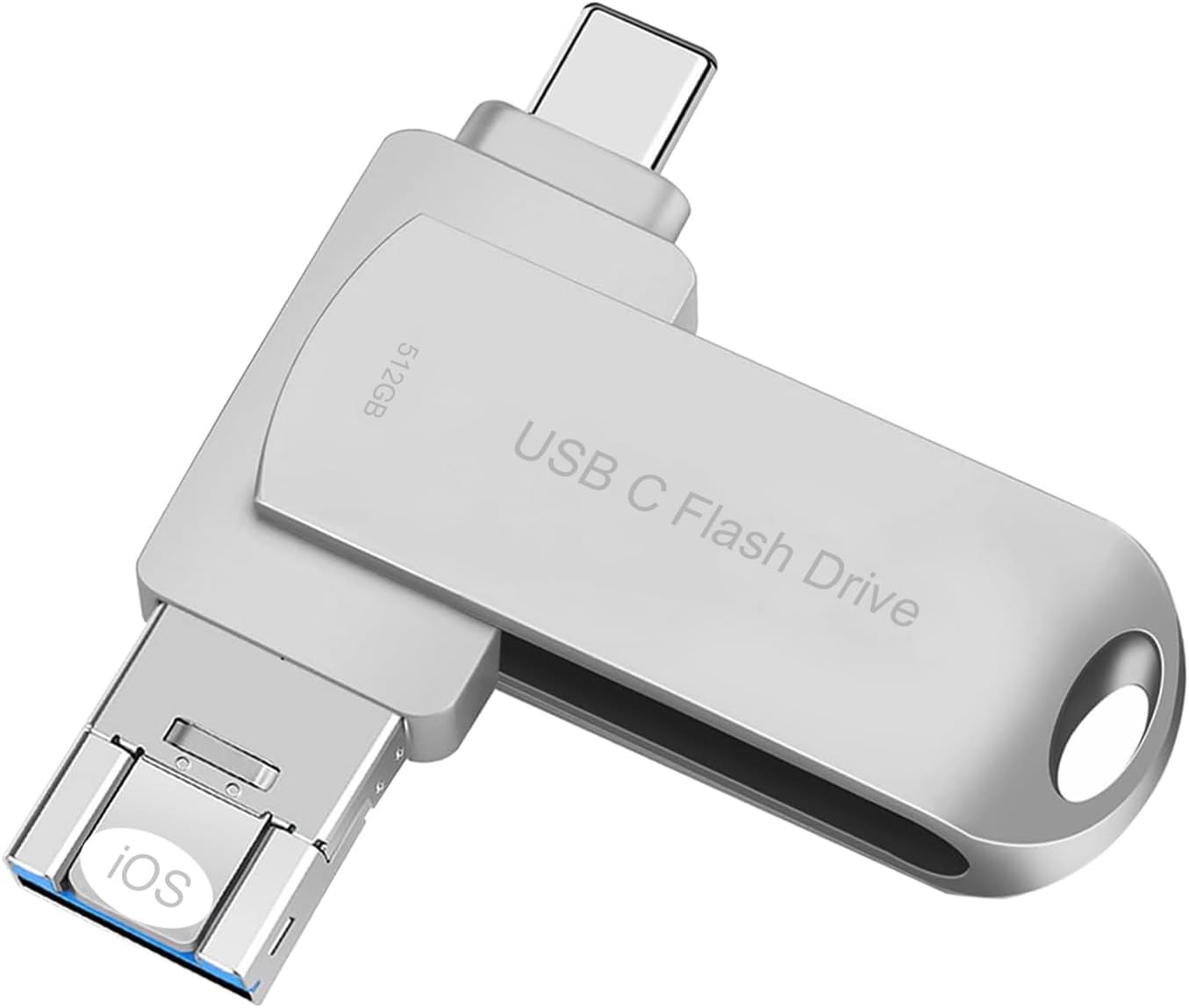 USB Flash Drives 512GB, Portable 3 in 1 USB Type-C Memory Thumb Stick ...