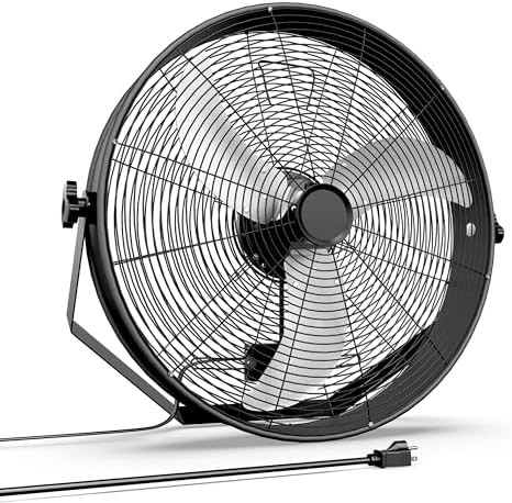 Amazon.com: Simple Deluxe 20 Inch High Velocity Wall Mount Fan with ...