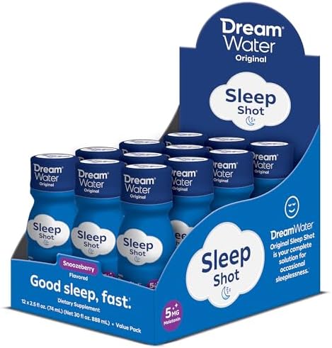 Amazon.com: Dream Water Sleep Aid Supplement Drink; Melatonin 5mg, GABA ...