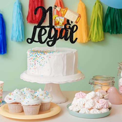 Snapklik.com : 21 & Legal Happy 21st Birthday Cake Topper - Legal Af ...