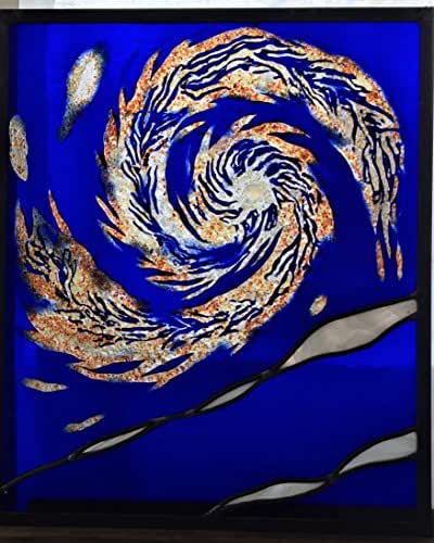 Amazon.com: Stained Glass Galaxy Hanging Window Panel : Home & Kitchen