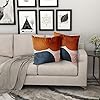 Amazon.com: Boho Navy Blue Orange Pillow Covers 16x16 Set of 2 Modern ...