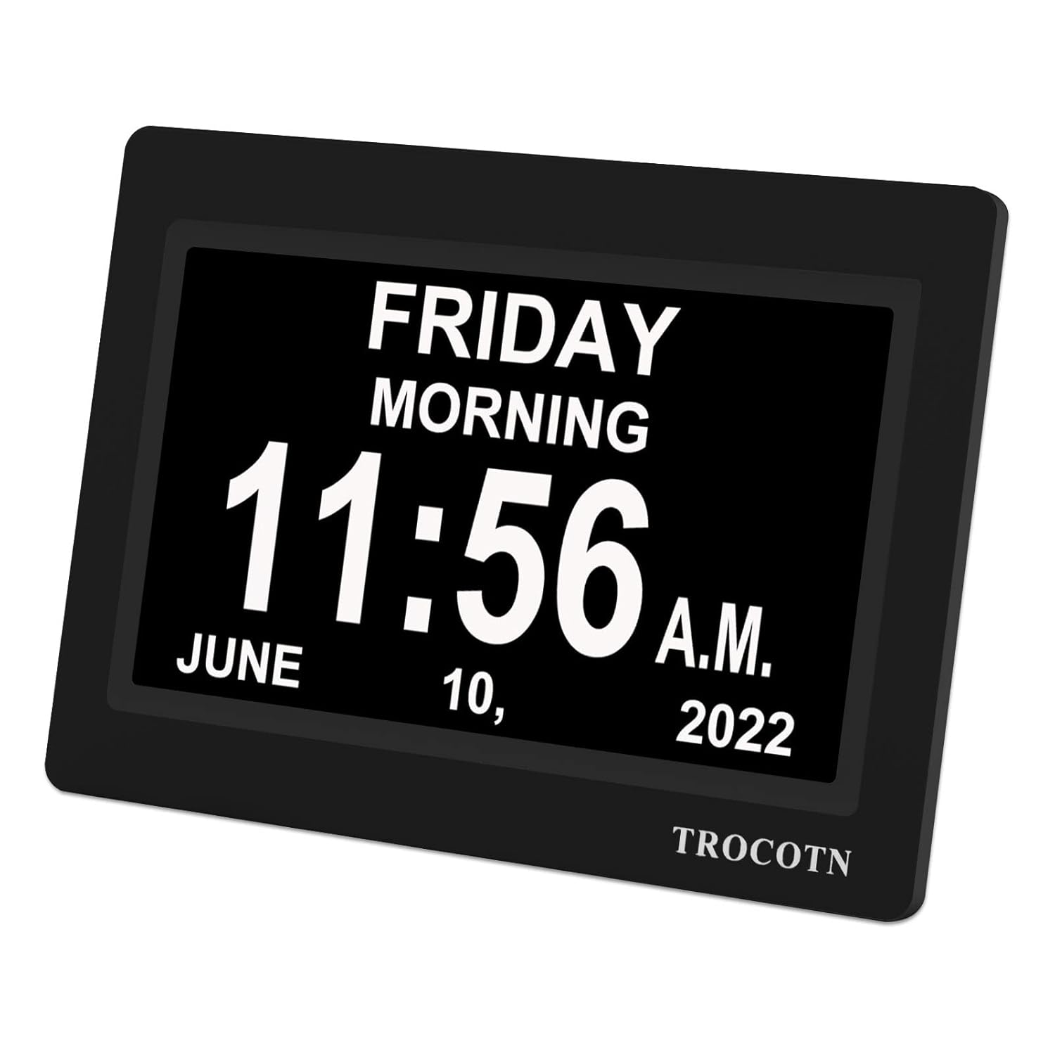 Buy TROCOTN 7 Inchs Digital Clock Day Clock Large Display Alarm Clock ...