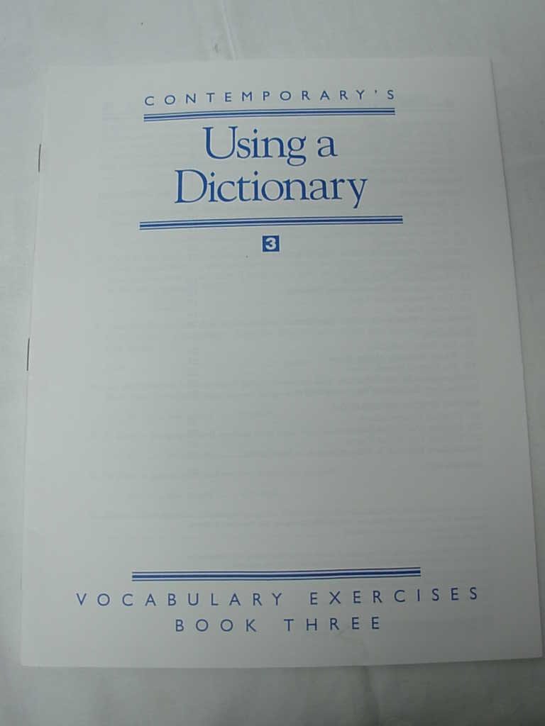 Vocabulary Exercises: Using a Dictionary: Roderman: 9780809235858 ...