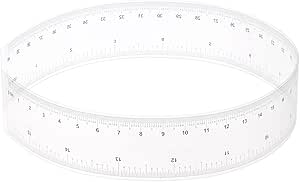 Amazon.com : HARFINGTON Film Flexible Ruler 16 Inch 0.5mm Scale PET ...