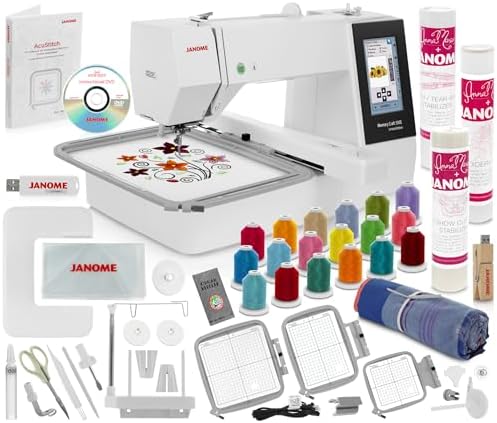 Amazon.com: Janome Memory Craft 500e LE Embroidery Machine Bundle ...