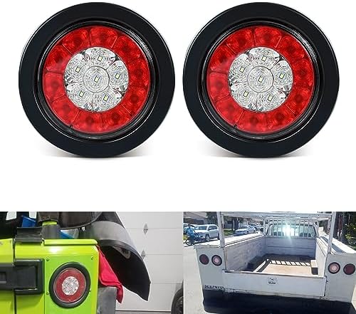 Amazon.com: FSBCGT 2PCS 4" Round LED Trailer Tail Lights 16LED with ...