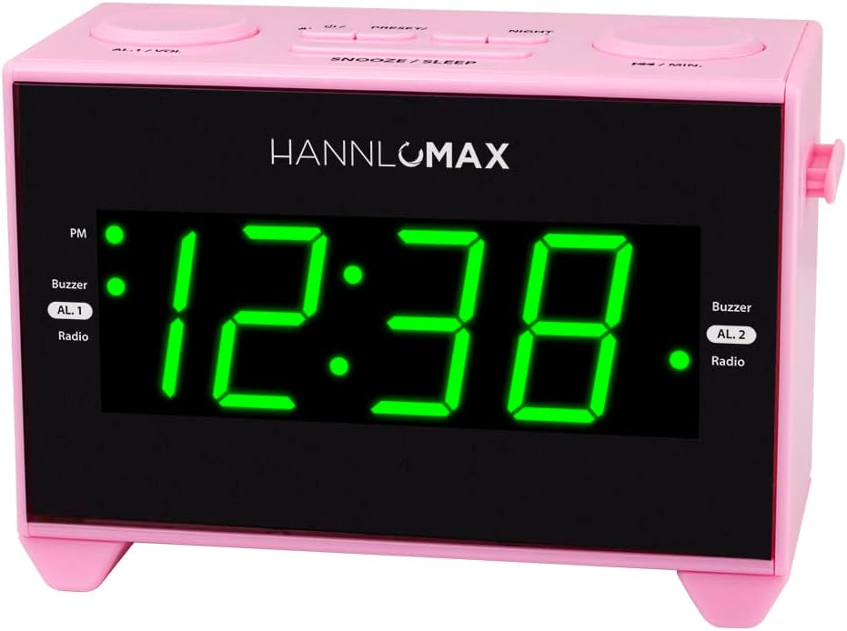 Amazon.com: HANNLOMAX HX-132CR Alarm Clock Radio, PLL FM Radio, USB ...