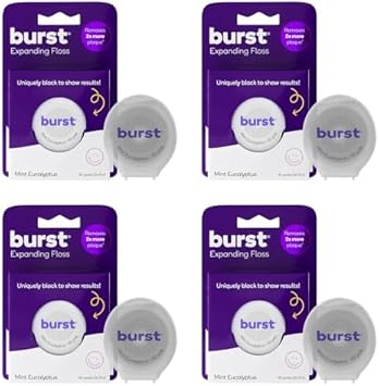 Amazon.com : BURST Expanding Dental Floss (Mint Eucalyptus/160 Yards ...