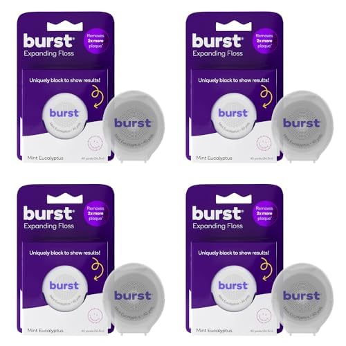Amazon.com : BURST Expanding Dental Floss (Mint Eucalyptus/160 Yards ...